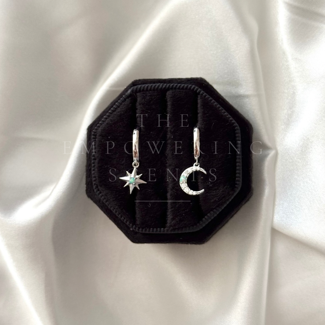 925 Sun & Moon Hoop Earrings – The Empowering Scents